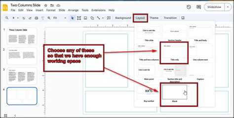 Make Google Slides Two Columns Text Box Expert Slide