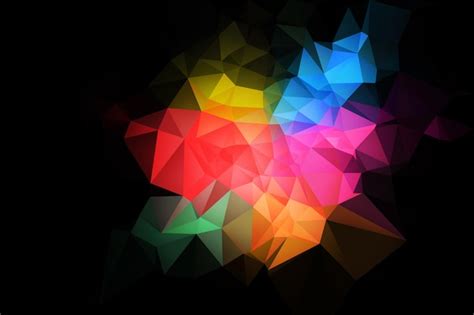 Premium Vector Polygonal Geometric Abstract Colored Background Vector