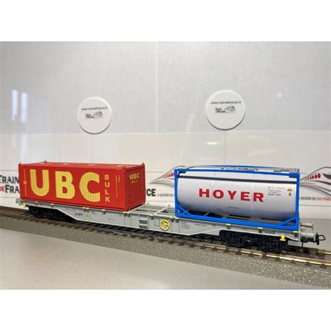 CONTAINER WAGON SGNS B TRWBE WITH CONTAINERS HOYER AND UBC BULK HO EpV VI BY B MODELS BL