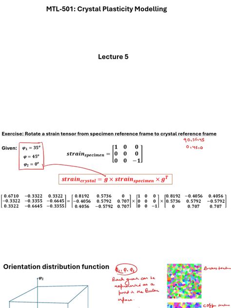 Lecture5texture Components In Odf Space Pdf