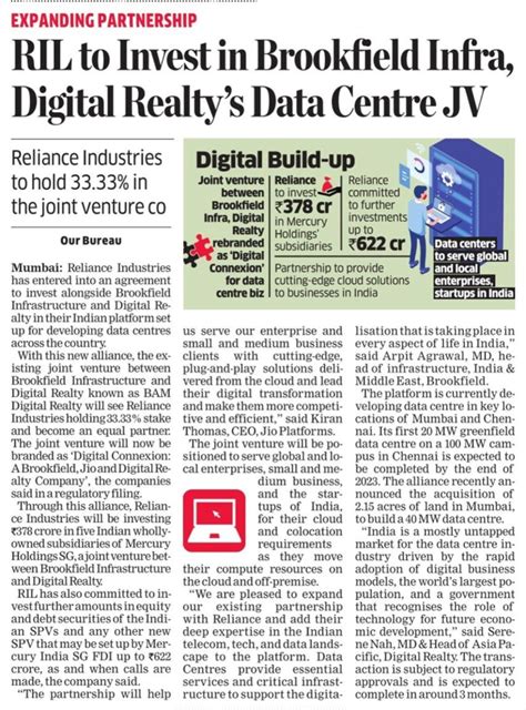 Ronak Patel On Linkedin Reliance To Invest In Brookfield Infra For