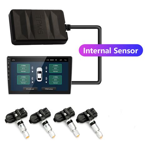EKLEVA USB Android TPMS Car Tire Pressure Monitoring System Spare Tyre Internal External Sensor