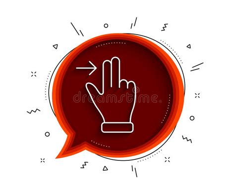 Touchscreen Gesture Line Icon Slide Right Arrow Sign Swipe Action