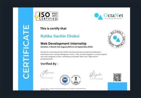 internshipcomplete newbeginnings careerjourney learningngrowing webdevelopment rutika