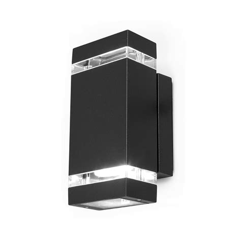 LED Outdoor Wall Light Focus Angular 2 Bulb Lights Ie