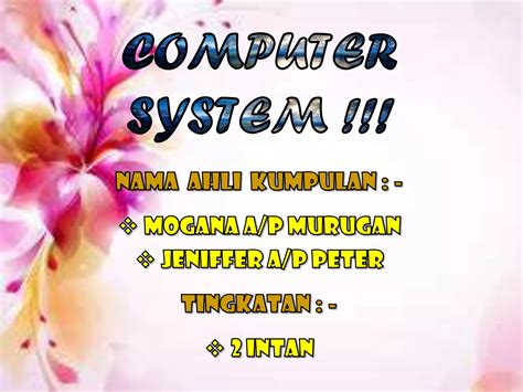 Computer System Ppt