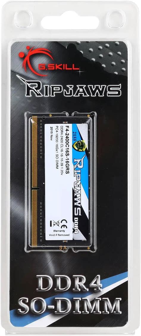 G Skill Ripjaws Series 16gb 260 Pin Ddr4 So Dimm Ddr4 2400 Pc4 19200 Laptop Memory Model F4