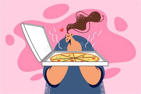 Girl Pizza Box Stock Illustrations 533 Girl Pizza Box Stock