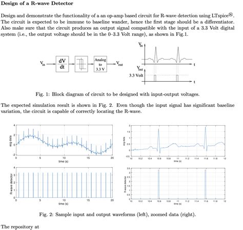 Solved Design Of A R Wave Detectordesign And Demonstrate The