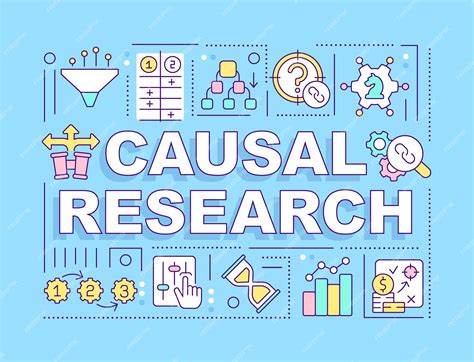 Premium Vector Causal Research Word Concepts Dark Purple Banner
