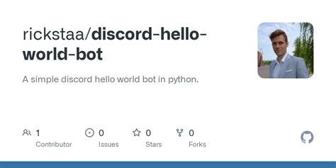 Github Rickstaadiscord Hello World Bot A Simple Discord Hello World