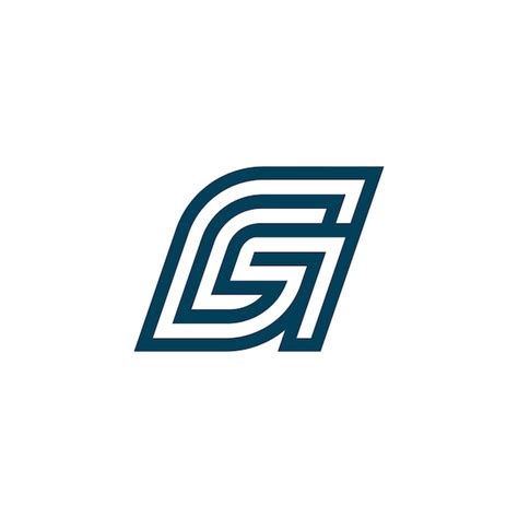 Logotipo De Letra Gc O Cg Vector Premium