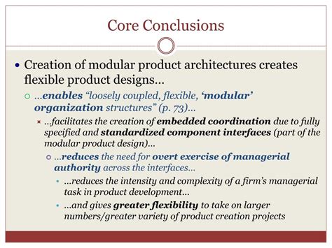 Ppt Modularity Flexibility And Knowledge Management In Product And