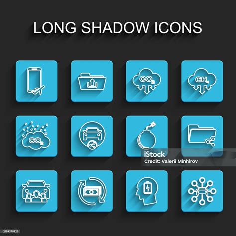 라인 카 셰어링 환불 금액 비행 모드 모바일 배터리가 부족한 머리 공유 폴더 및 폭탄 폭발 준비 아이콘을 설정합니다 벡터 0명에 대한 스톡 벡터 아트 및 기타 이미지