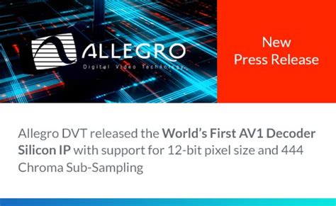 world s first av1 decoder silicon ip with support for 12 bit pixel size