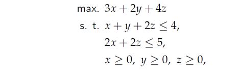 solved solve the following linear optimization problem by