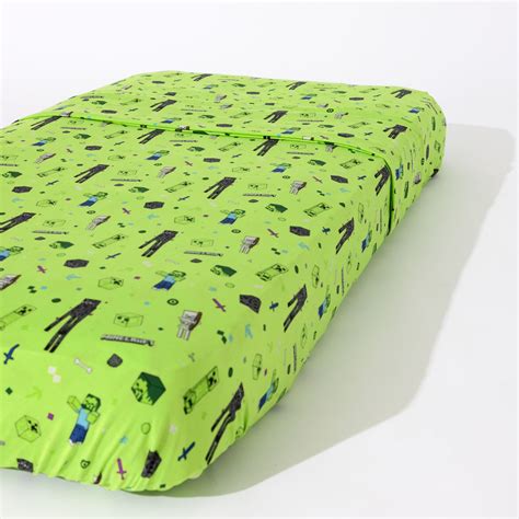 Minecraft Mob Squad Bamboo Bed Sheet Set Soft Cool And Eco Friendly