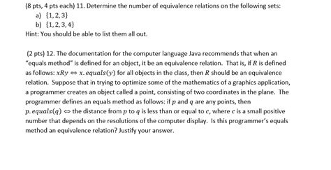 Solved 8 Pts 4 Pts Each 11 Determine The Number Of Chegg Com
