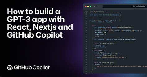 How To Build A Gpt 3 App With Nextjs React And Github Copilot The Github Blog