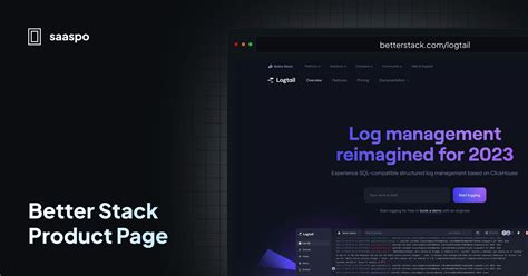 Saaspo Better Stack Product Page