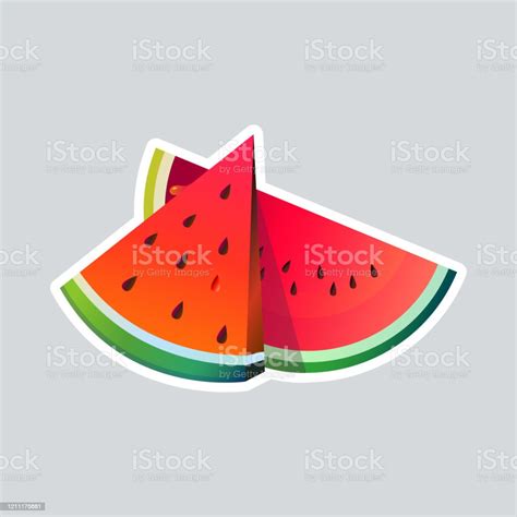 신선한 육즙 이 수박 아이콘 맛있는 잘 익은 과일 스티커 건강한 음식 개념 0명에 대한 스톡 벡터 아트 및 기타 이미지 0명