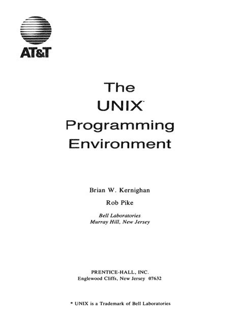 the unix programming environment kernighan pike pdf