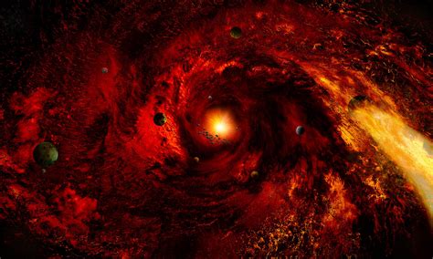 Asteroids And Red Galaxy 109999