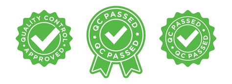 Qc Passed Label Collection Qc Passed Stamp Qc Passed Sticker Design 23437452 Vector Art At