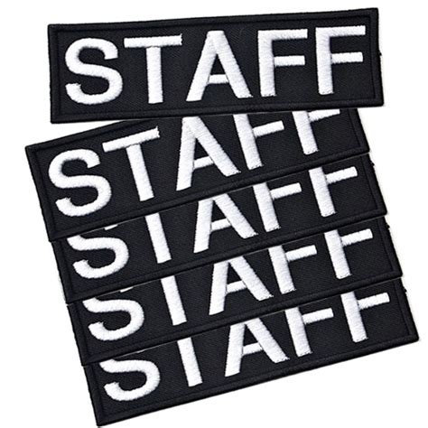 스마트보이 5개세트pa0050 Staff 스태프 작은사이즈 자수 와펜 리폼 패치스태프패치스태프와펜옷리폼패치staff와펜staff패치자수패치커스텀패치로고