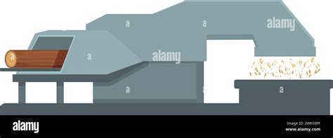 Press Equipment Icon Cartoon Vector Roller Process Machine Industry