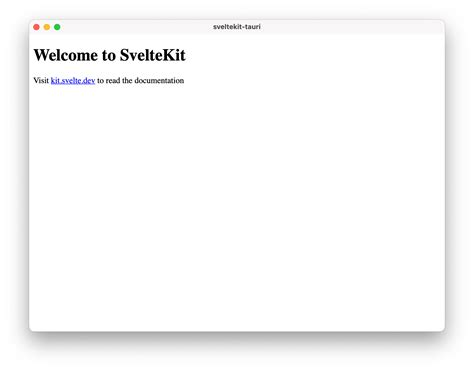 sveltekit tauri 应用程序 tauri 框架