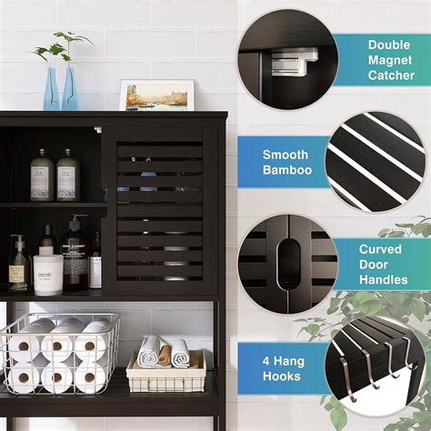 Black Bathroom Over Toilet Storage