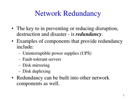 Ppt Network Redundancy Powerpoint Presentation Free Download Id70930