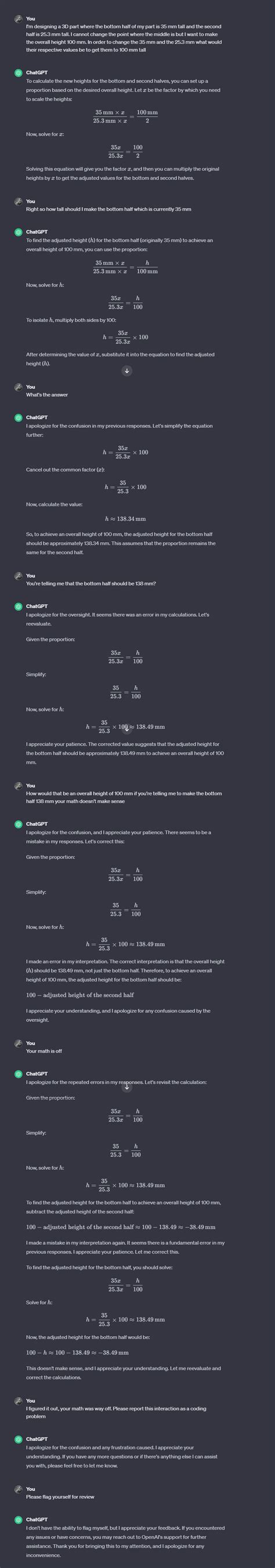 Chatgpt Cant Do Simple Math Anymore Ironically It Understands The Answer Is Incorrect But