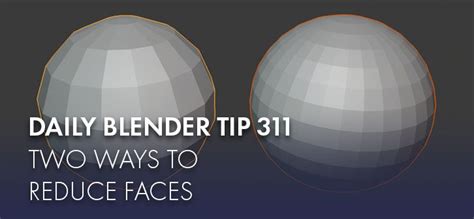 Daily Blender Tip 311 Two Ways To Unsubdivide Blendernation