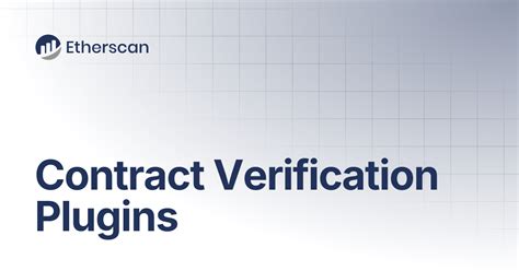 Contract Verification Plugins Etherscan