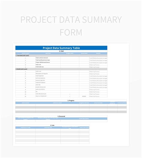 Free Data Summary Templates For Google Sheets And Microsoft Excel Slidesdocs