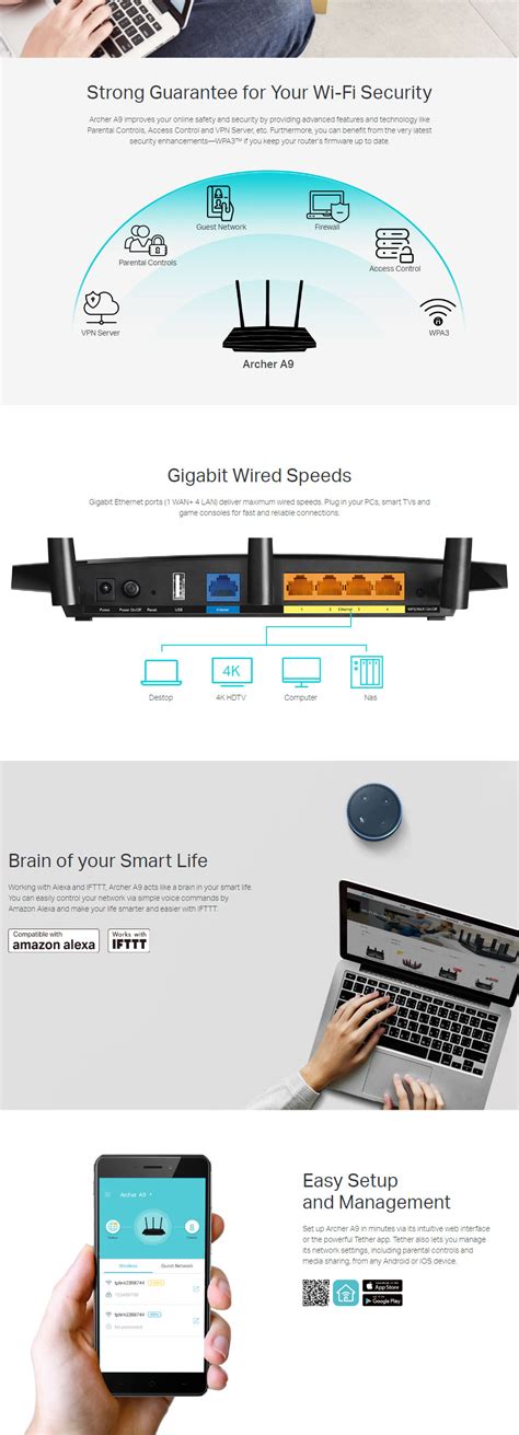 Buy Tp Link Archer A Ac Wireless Mu Mimo Gigabit Router Archer A Pc Case Gear Australia