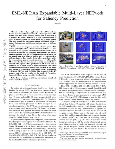 Eml Netan Expandable Multi Layer Network For Saliency Prediction Deepai