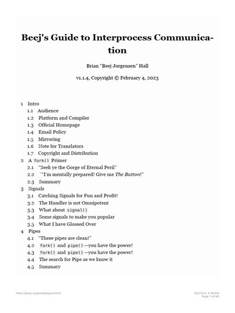 Beej's Guide To Interprocess Communication | PDF | Concurrency ...
