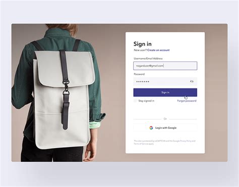 Sign In UI On Behance