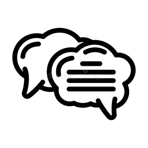Speech Bubble Natural Language Processing Nlp Line Icon Vector Illustration Stock Illustration