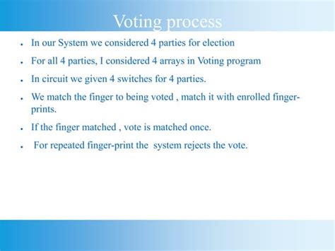 Fingerprint Voting System Pptx Computer Peripherals Computing