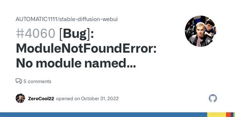 Bug Modulenotfounderror No Module Named Aestheticclip After