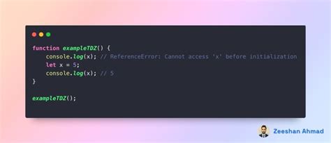 What Is Temporal Dead Zone In Javascript Zeeshan Mohi Ud Din Dar