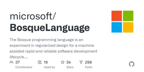 github microsoft bosquelanguage the bosque programming language is