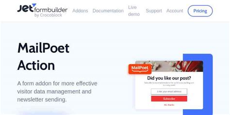 Jetformbuilder Mailpoet Action Pluginsforwp