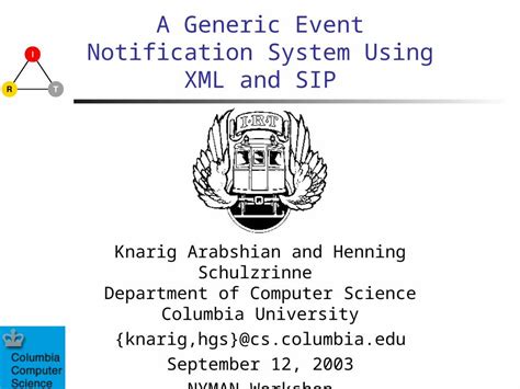 ppt a generic event notification system using xml and sip knarig