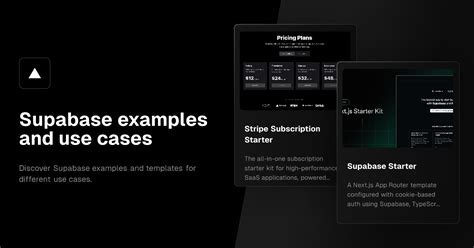 supabase examples and use cases vercel