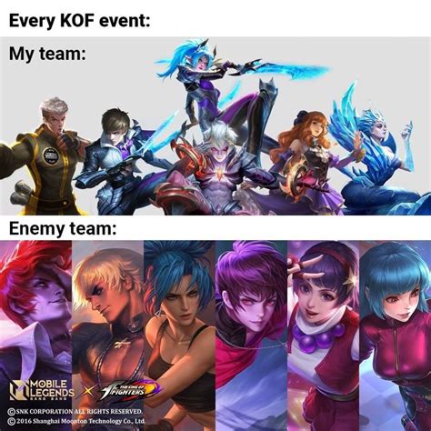 Mobile Legends Bang Bang On Instagram “my Team Vs My Enemy Team Mgl Meme